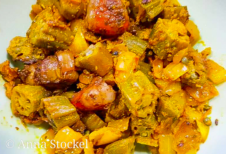 Jhinga Bhindi (Shrimp and Okra) - Wild Woman Kitchen